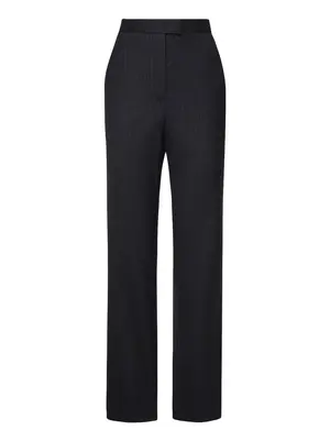 Fendi Straight-leg Knit Trousers - Black
