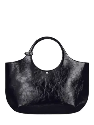 COURREGES Large Holy Handbag - Black