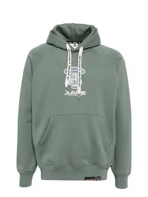 AAPE BY *A BATHING APE® Moonface Logo Hoodie - Green