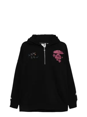 A BATHING APE Aape * Sequin-embellished Hoodie - Black