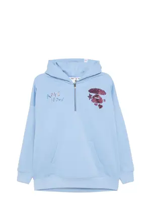 A BATHING APE Aape * Sequin-embellished Hoodie - Blue