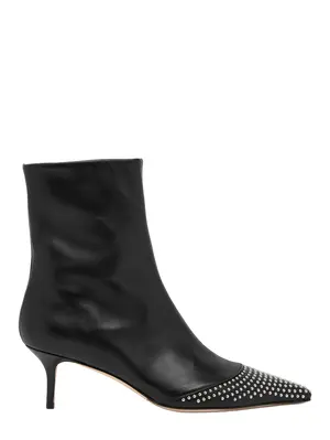 AeydĒ Roe Studded Leather Ankle Boots - Black