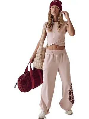 Free People Hot Shot Logo Crossover Set Pink Combo
