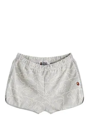 A BATHING APE Neon Camo Jacquard Shorts - Grey