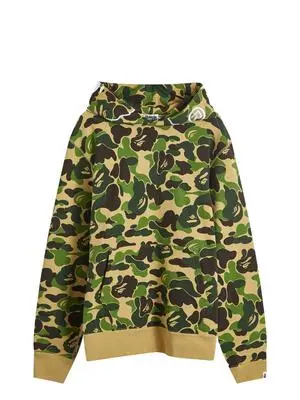 A BATHING APE Abc Camo 2nd Ape Pullover Hoodie - Green