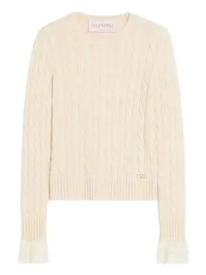 Valentino Garavani Cashmere Sweater - Natural