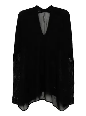 Masnada Masnada Scollo V-Neck Jumper Black