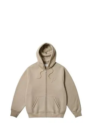PALACE Thermal Embossed P3 Zip Hood - Stoney Grey