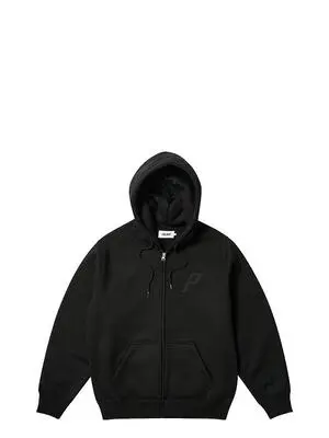 PALACE Thermal Embossed P3 Zip Hood - Black
