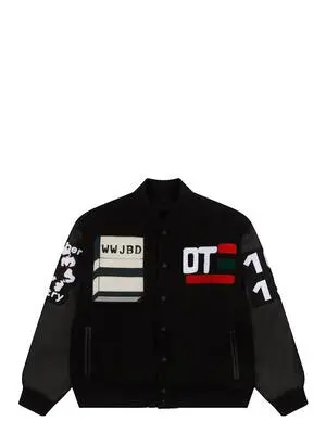 DENIM TEARS X Cpfm Cactus Tears Varsity Jacket - Black