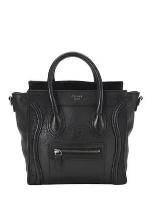 CELINE Céline Drummed Calfskin Luggage Nano