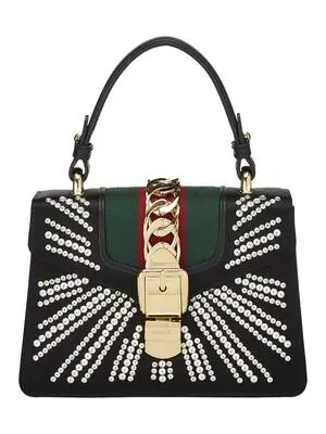 Gucci Satin Crystal Sylvie - Black