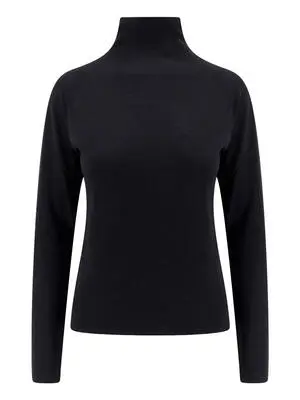 THE ROW Honna Wool Turtleneck Sweater - Black