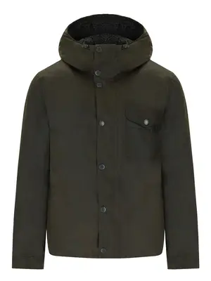 Barbour Kevlar Waxed Cotton Hooded Jacket - Green
