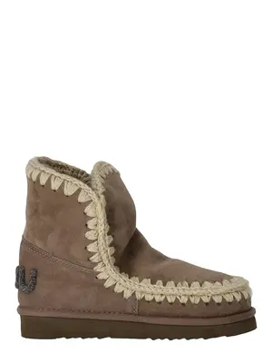 Mou Eskimo 18 Ankle Boots With Glitter Logo - Brown
