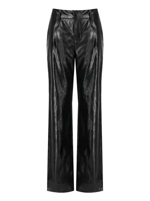 Federica Tosi Leather-effect Trousers - Black