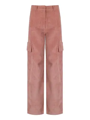 Essentiel Antwerp Corduroy Cargo Trousers - Pink