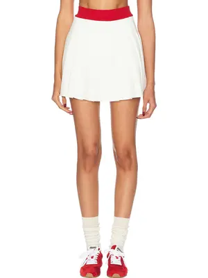 Casablanca Pleated Mini Skirt - White