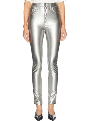 MOTHER High Waisted Rail Skimp Jeans - Silver Dagger