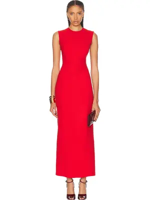 SEV Sleeveless Midi Dress - Red