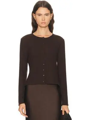 LESET Lauren Classic Cardigan - Chocolate