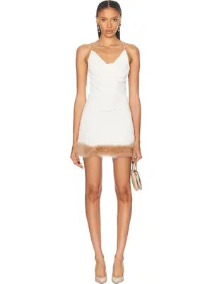 Coperni Boa Jersey Mini Dress - White