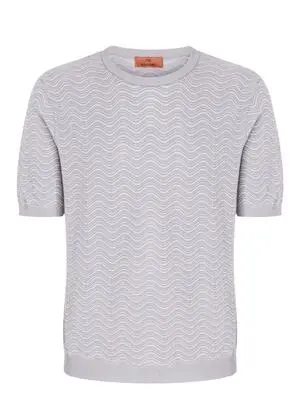 Missoni Wave-pattern Crew-neck T-shirt - Grey