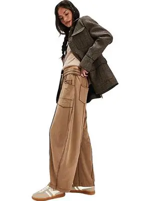 Free People Kaiden Barrel Pants - Moon Rock