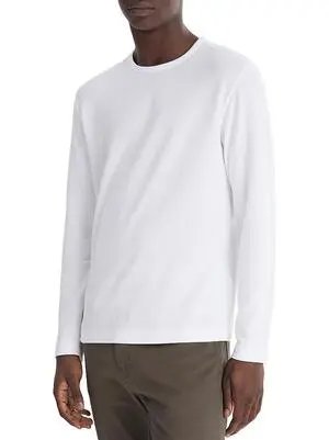 Vince Pima Pique Long Sleeve Tee - Optic White
