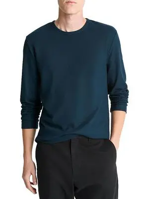 Vince Pima Pique Long Sleeve Tee - Rapids