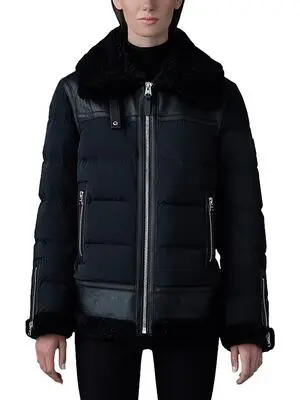 Mackage Vanna Shearling Down Jacket - Black