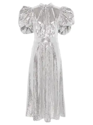 Remain Birger Christensen Sequined Maxi Dress - Silver