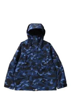 A BATHING APE Camo Snowboard Jacket Navy