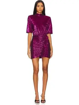 Saylor Axelle Mini Dress - Metallic Magenta