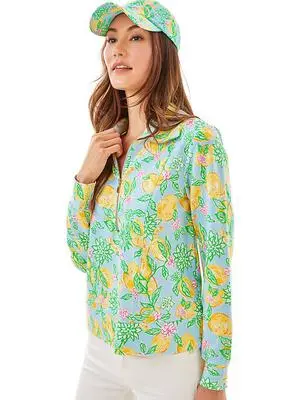 LILLY PULITZER UPF 50+ Eleni Pullover Bluette Make Lemonade