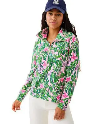 LILLY PULITZER Upf 50+ Eleni Pullover - Conch Shell Pink Roaring With Joy