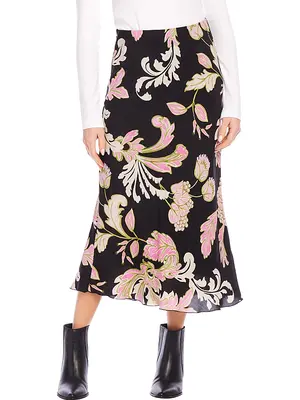 Karen Kane Printed Midi Skirt - Floral