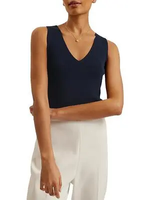 Ted Baker London Josiiy V-neck Top - Navy