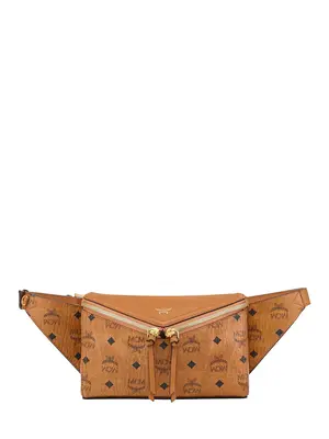 Mcm Visetos Belt Bag - Cognac