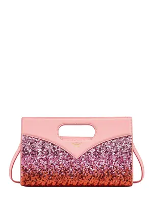 Mcm Sequin Embellished Lamb Leather Bag - Sangria Sunset