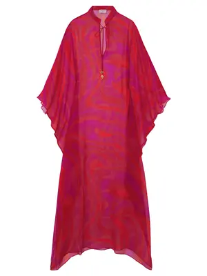 Emilio Pucci Embellished Printed Silk-chiffon Maxi Dress - Pink