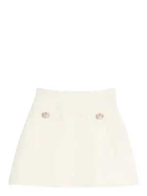 Valentino Garavani Brooch Mini Skirt - Ivory