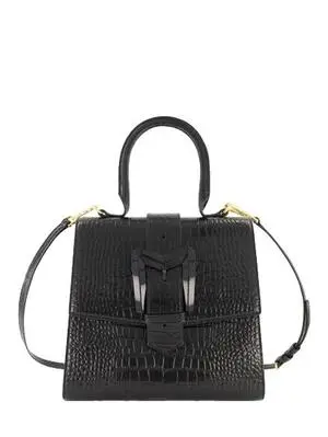 Mac Duggal Crocodile-effect Handbag - Black