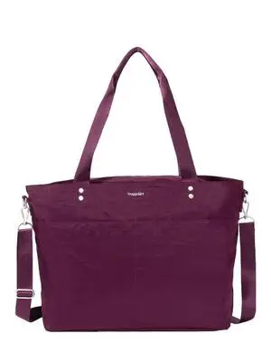 BAGGALLINI Carryall Laptop Tote Bag - Mulberry
