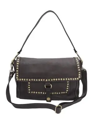 BOLSA NOVA Emily Studded Shoulder Bag - Chocolate