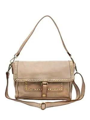 BOLSA NOVA Emily Studded Shoulder Bag - Light Taupe