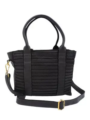 BOLSA NOVA Milan Italian Leather Tote - Black