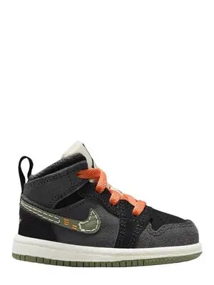 JORDAN 1 Mid Se Craft Sneakers - Anthracite/black/bright Mandarin