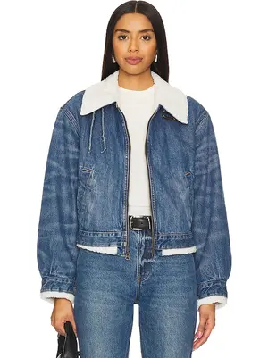 RE/DONE Aviator Denim Jacket - Barnyard