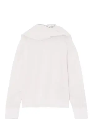 Carven Scarf-detailed Voile Blouse - Neutrals